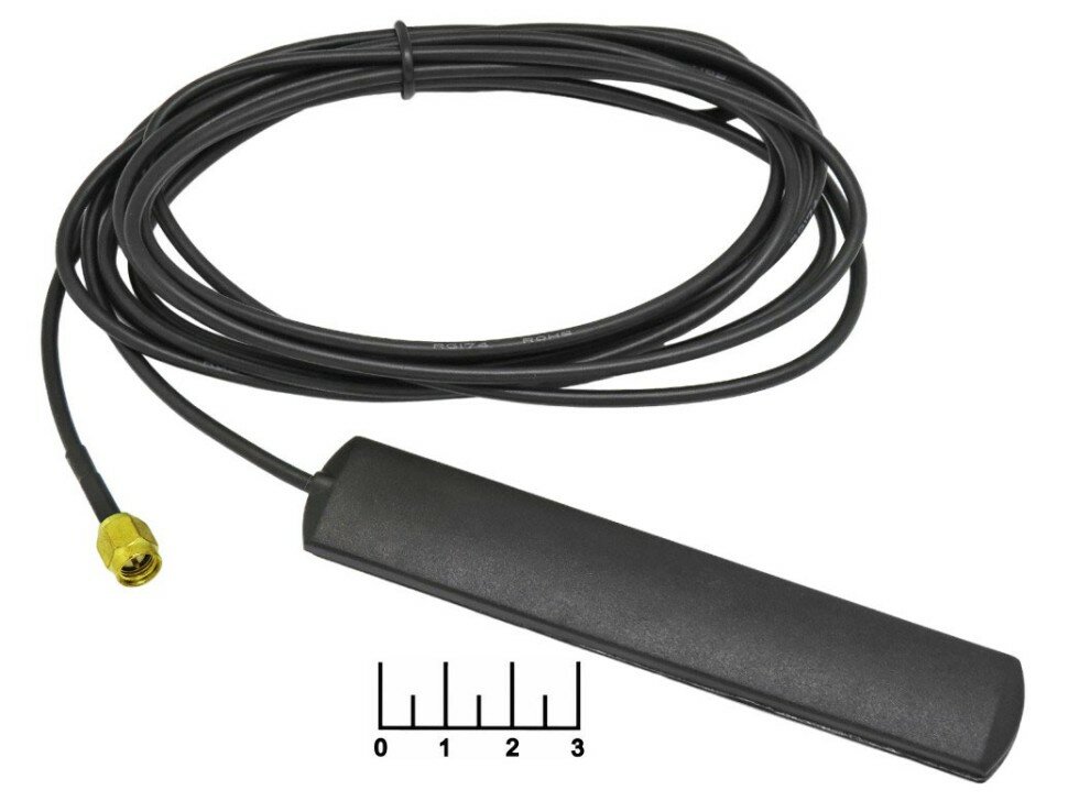 Антенна автомобильная GSM Rant GSM-05 SMA-M на стекло 3м