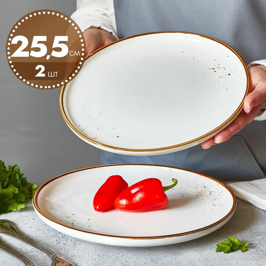 Набор тарелок P.L.Proff Cuisine "The Sun" , фарфор, для СВЧ, 25 см