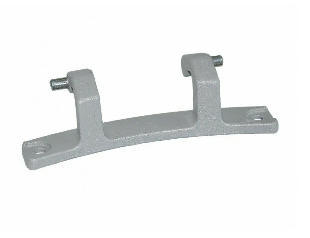 Петля люка стиральной машины Атлант, L=110 мм, ширина 20 мм, L между центрами отверстий для креплений 95 мм, металл, цвет серый