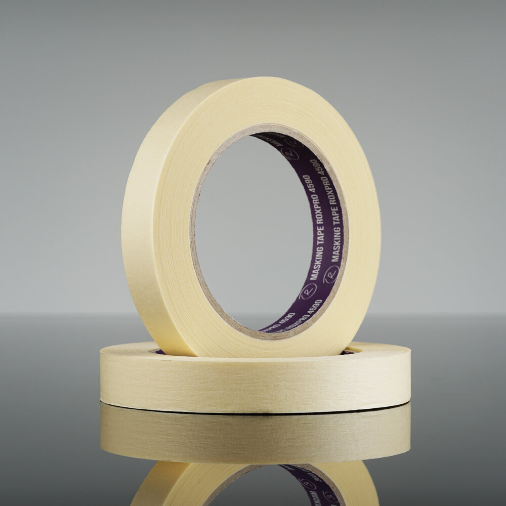RoxelPro Малярная лента ROXPRO 4590, 80°, бежевая, 18мм х 50м, 3 шт./упак.