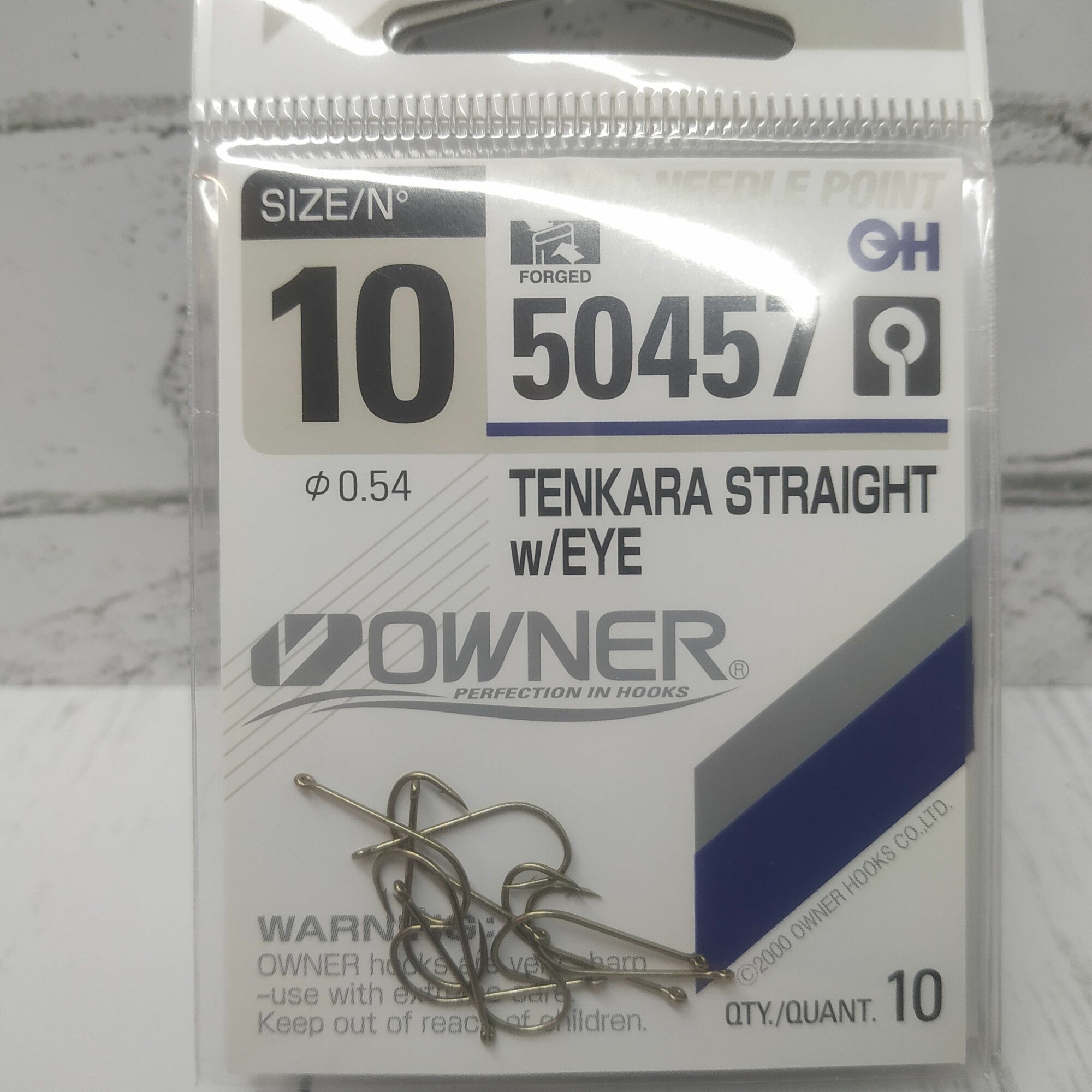 Крючок рыболовный Owner 50457 Tenkara Straight w/EYE BR "ORIGINАL"№10-5уп (50шт)