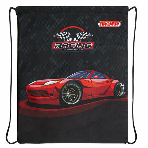 Мешок для обуви пифагор, 1 отделение, 40х32 см, "Rocket car", 271605