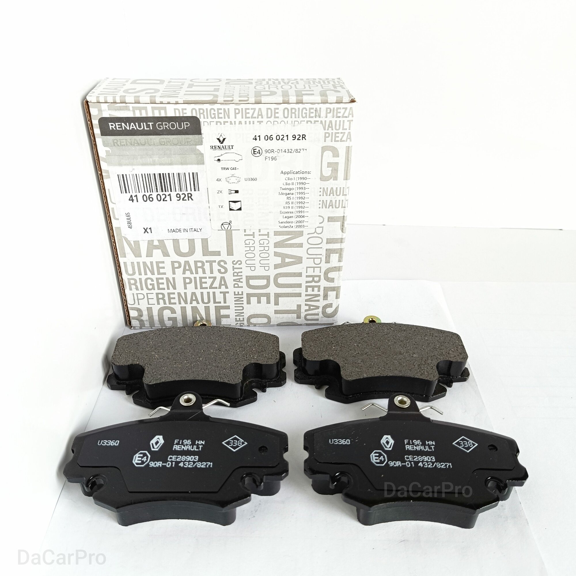 Колодки тормозные передние 410602192R Renault Sandero, Logan, Symbol / Лада Ларгус