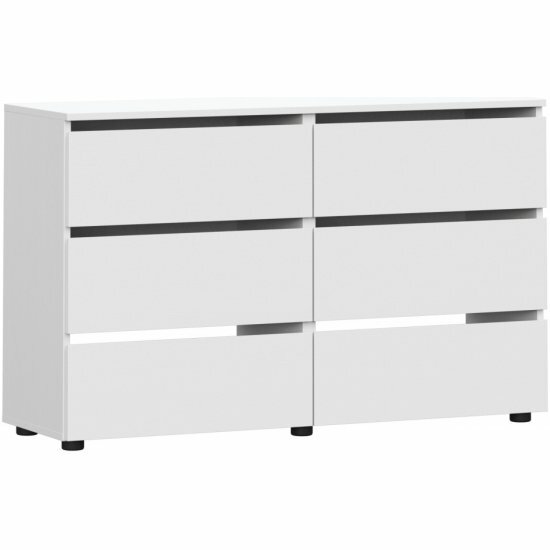 Комод Woodville Валенсия белый текстурный, wle536232