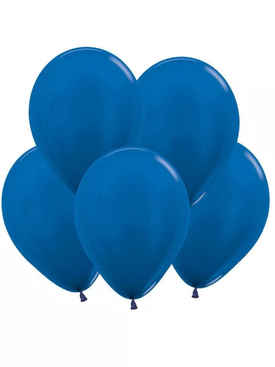 Синий, Метал / Blue, латексный шар (5"/12,5 см ) 100 шт. / SEMPERTEX, Колумбия
