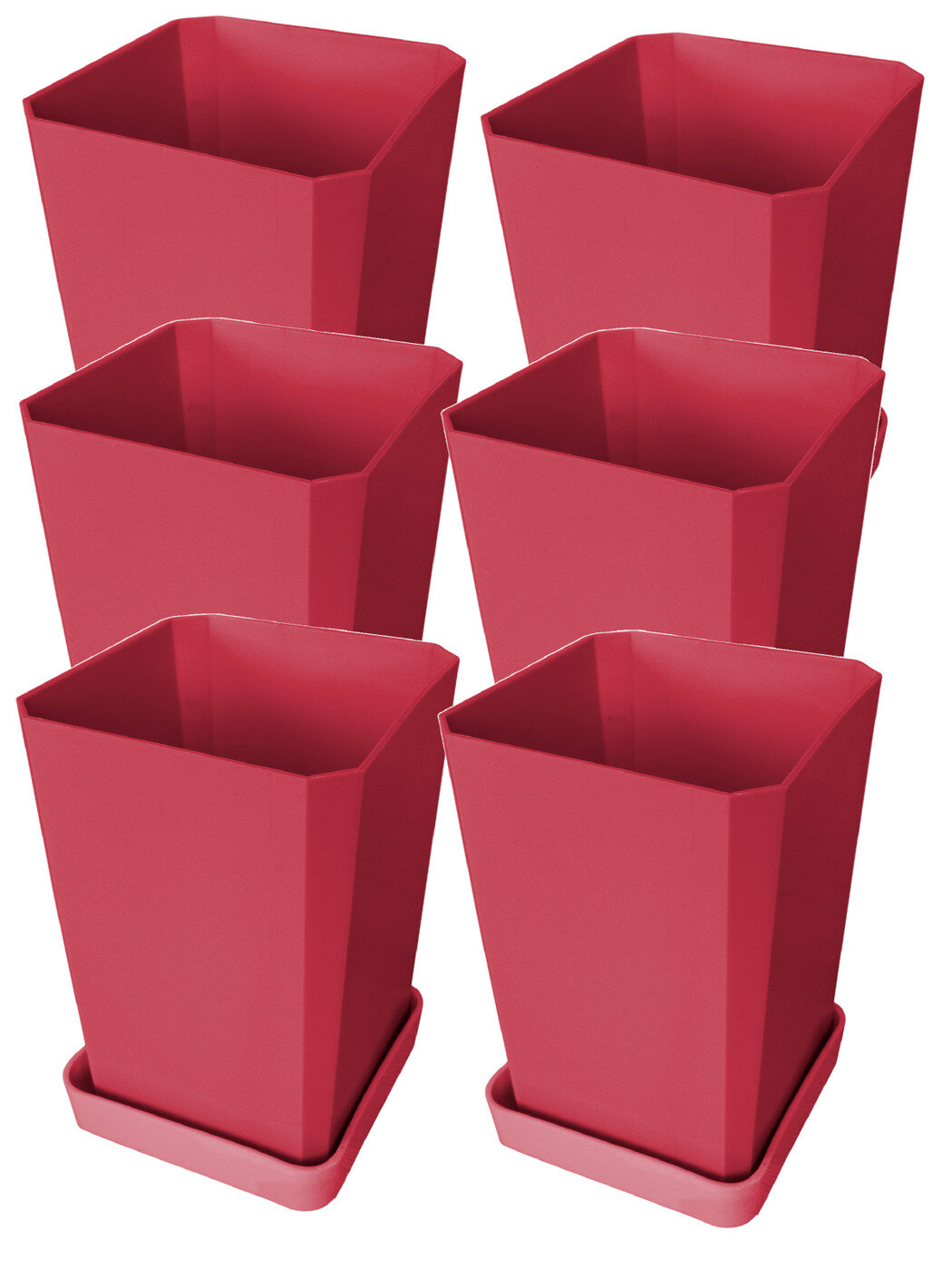 Горшки для рассады и цветов, набор из 6 штук по 750 мл, Фр Роза