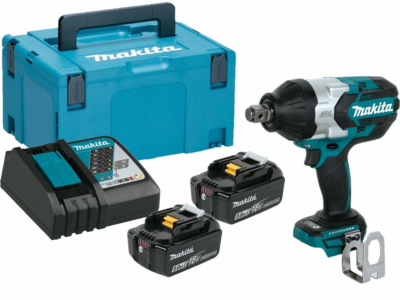 Гайковерт аккумуляторный ударный Makita DTW1001RTJ 18 В 2x5 Ач Li-lon
