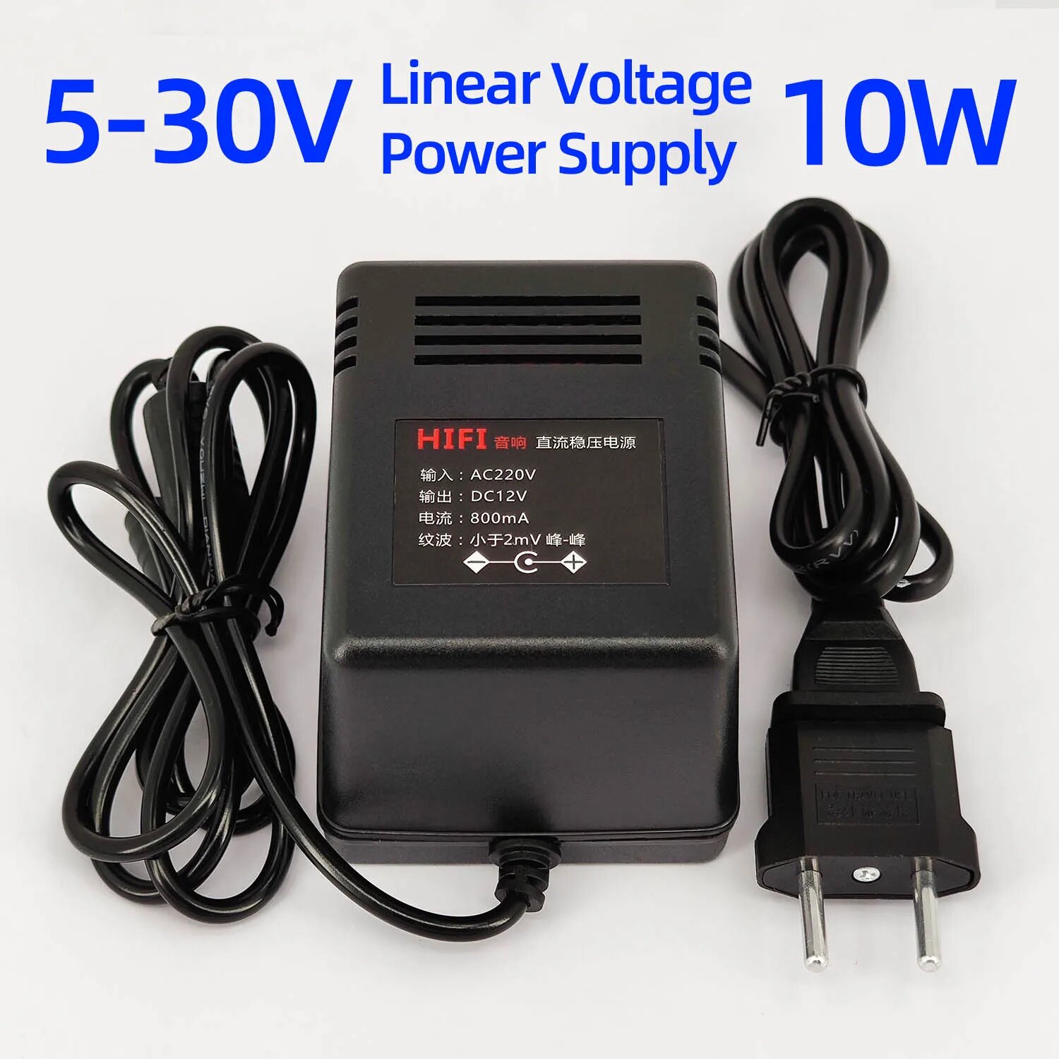 Линейный стабилизированный блок питания ERZHOU 12V 0.8A EU PLUG 10W