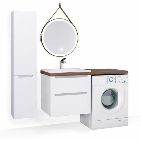 Столешница на стиральную машину Jorno Wood 122 см темное дерево (Wood.06.122/DW)