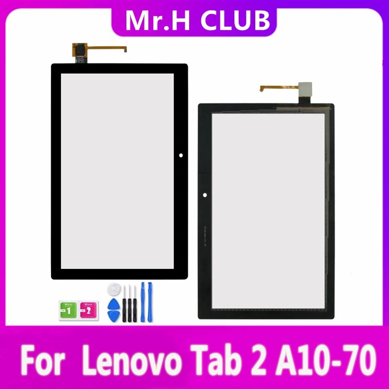 Новый сенсорный экран 10,1 дюйма для Lenovo Tab A10-70 A7600 A7600-F, внешний сенсорный экран, дигитайзер, замена передней стеклянной панели