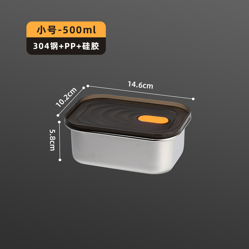 304 Нержавеющая сталь Коробка для пельменей Холодильник Коробка для хранения Коробка для сохранения свежести Коробка для быстрой заморозки Высококачественная герметичная коробка для хранения продуктов