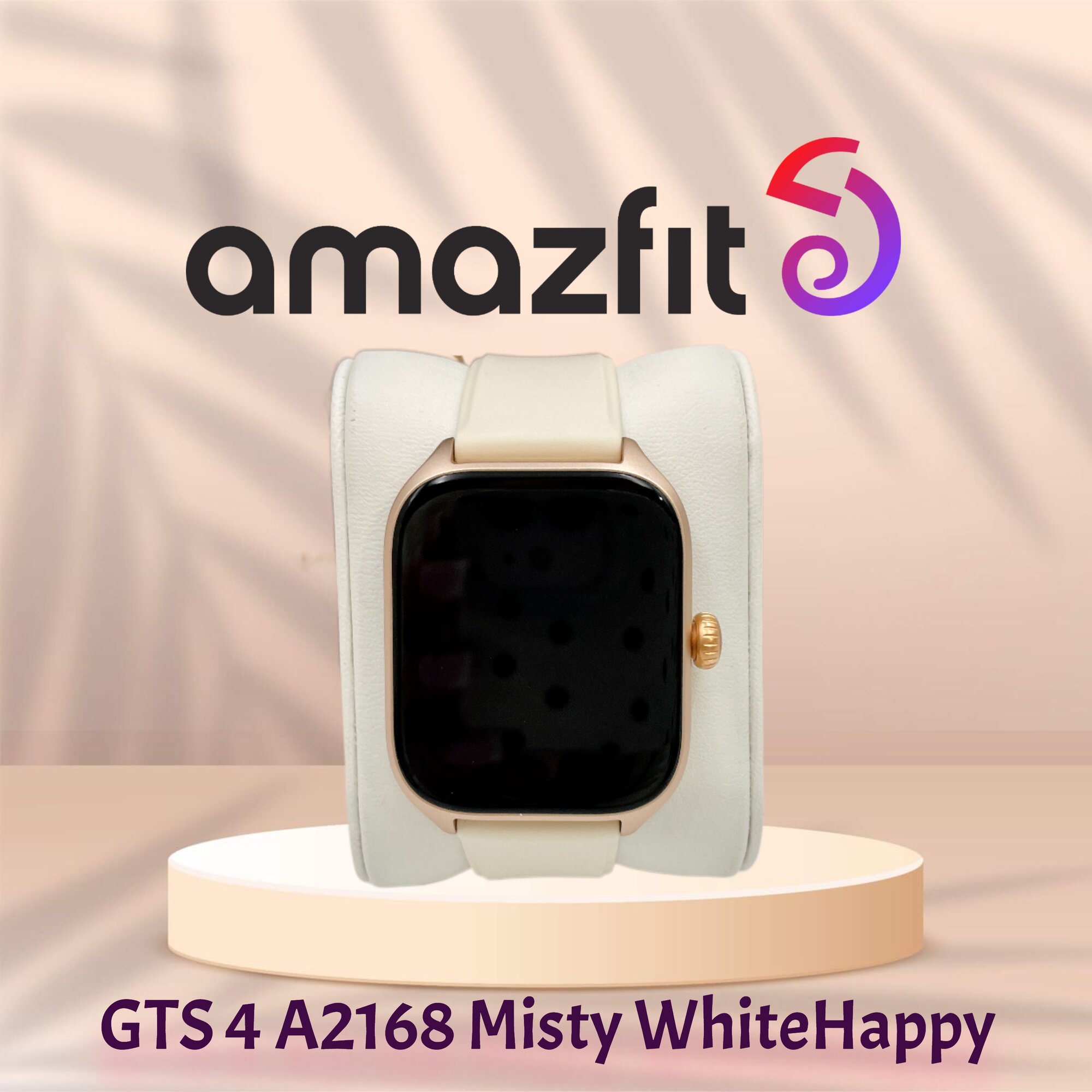 Смарт-часы Amazfit GTS4 A2168 белый, AMOLED экран, защита от воды 5 АТМ, шагомер, мониторинг пульса