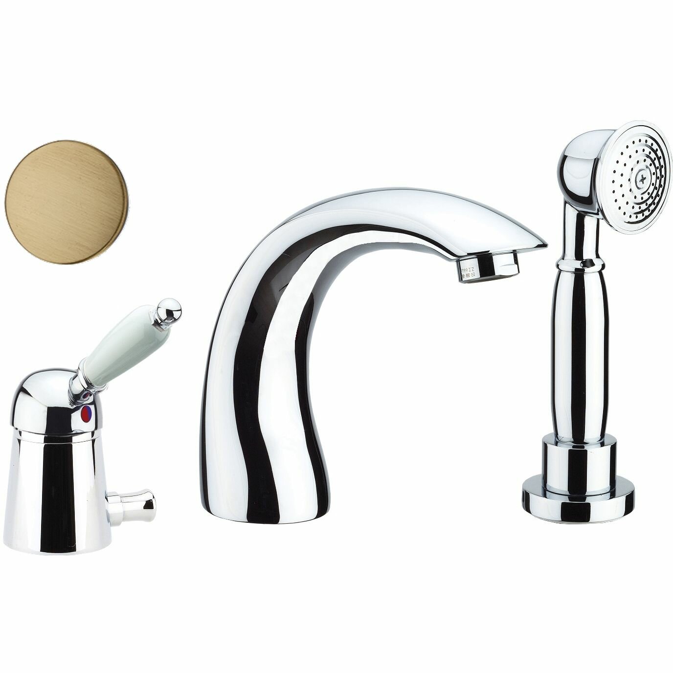 Смеситель на борт ванны Fiore (Фиоре) Imperial 83ZZ5105, бронза