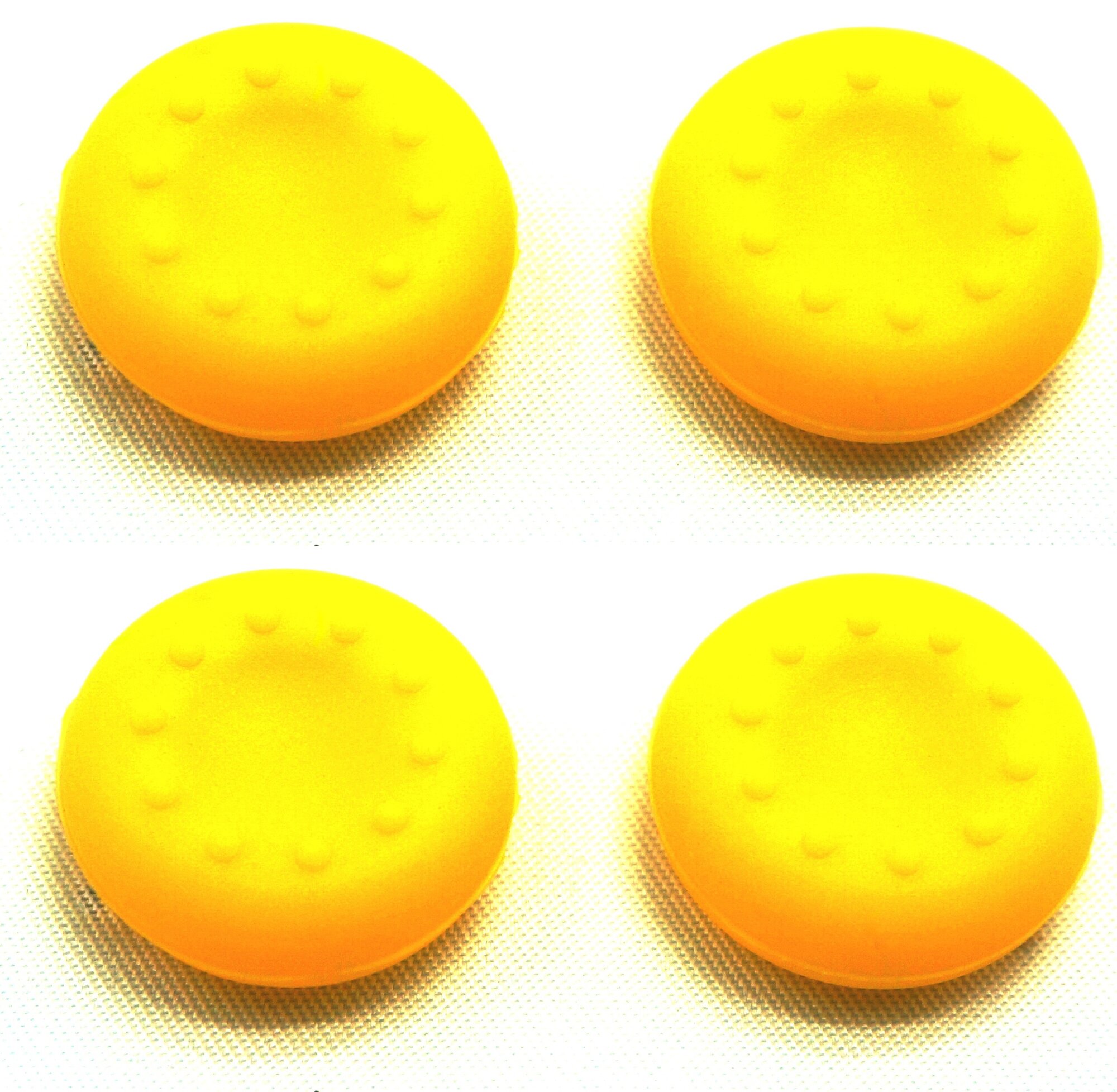 Насадки на стики IVYUEEN, для геймпада PS5 PS4 и XBOX ONE жёлтые, силикон, 4 штуки