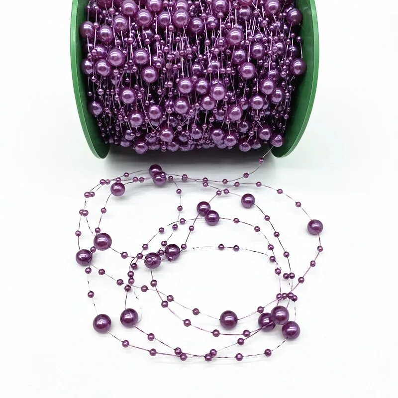 Рождественская гирлянда из искусственного жемчуга 2 ярда Фиолетовый, Purple