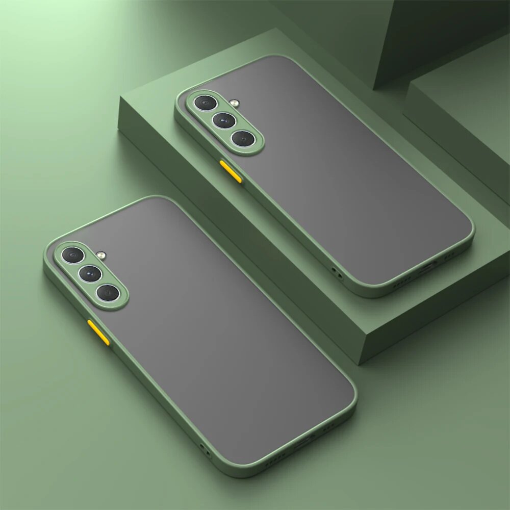 Оригинальный матовый чехол Samung A16 4G с силиконовым краем, жесткий ПК, матовая задняя крышка для Samsung Galaxy A16 5G A 16, защита камеры, принципиально Army Green, Galaxy A16 4G