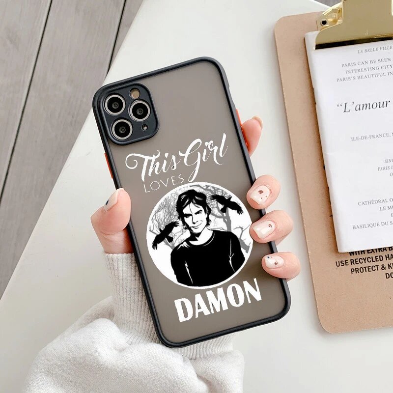 Черный чехол для iPhone 14 с Деймоном, Style 12