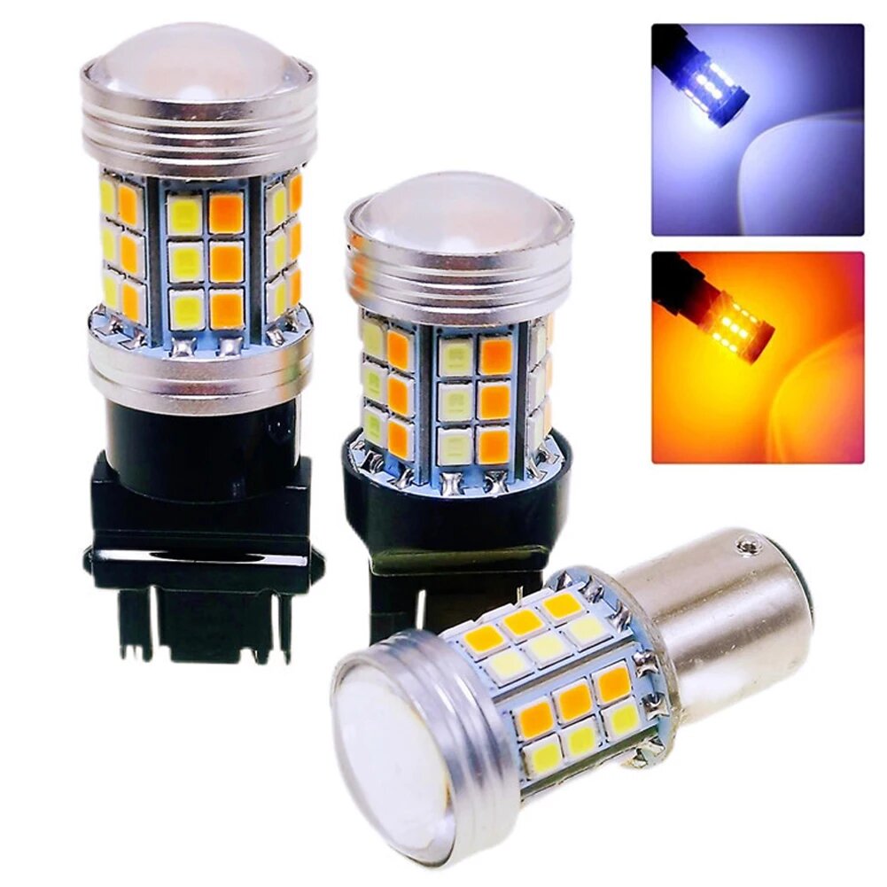 Светодиодная лампа T20 7443 W21/5W, White and Yellow, 1157 BAY15D P21/5W