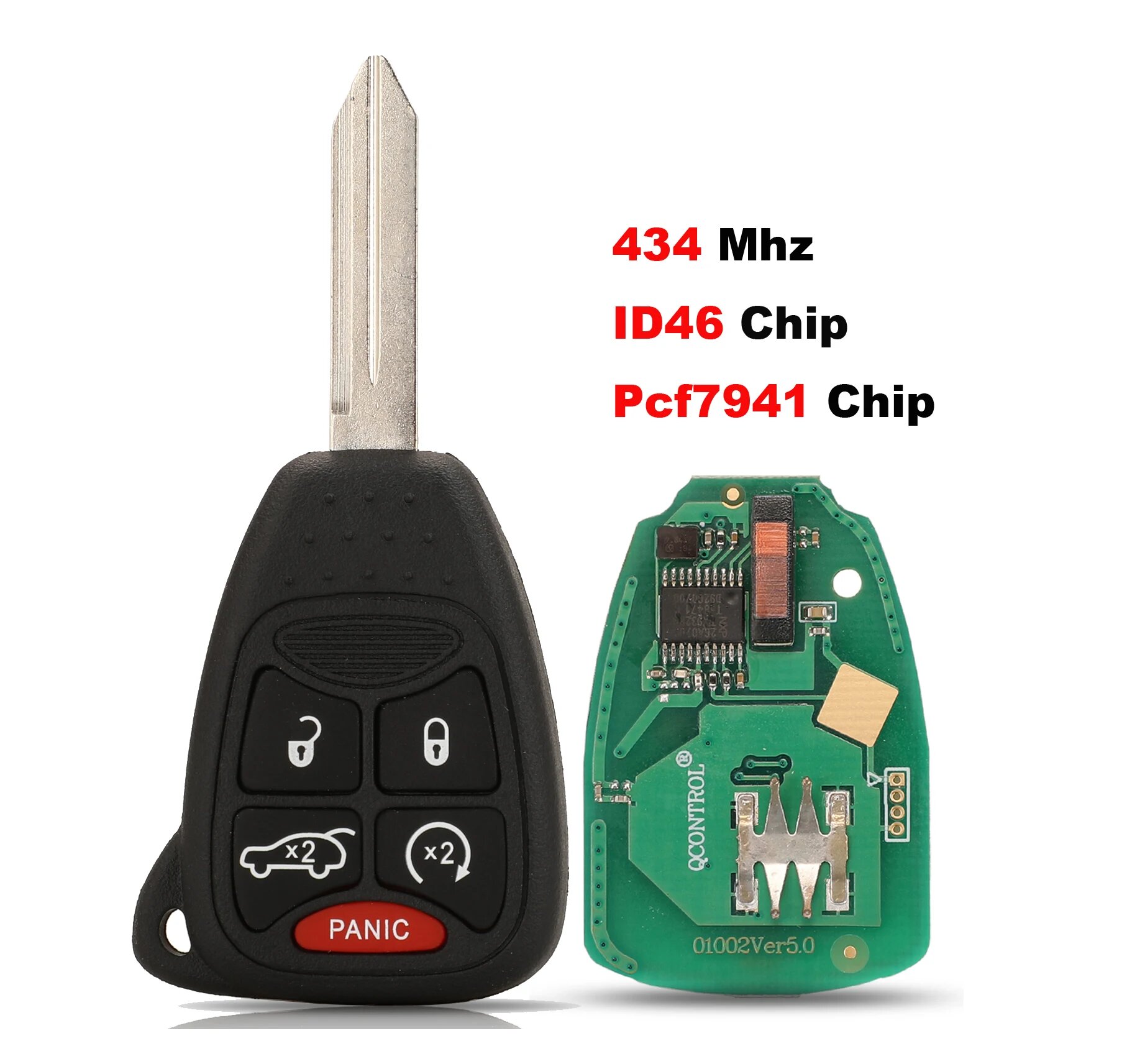 Jingyuqin 434 МГц ID46/PCF7941 автомобильный ключ-передатчик для Dodge RAM JEEP Commander Compass 5b
