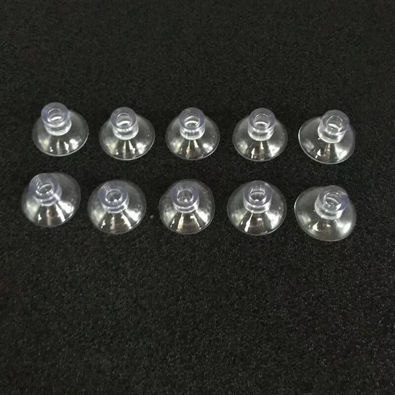 Аквариумные присоски ZHIYANG для воздушных трубок, 10 шт. Серебряный, Dia. 2.5cm, Transparent