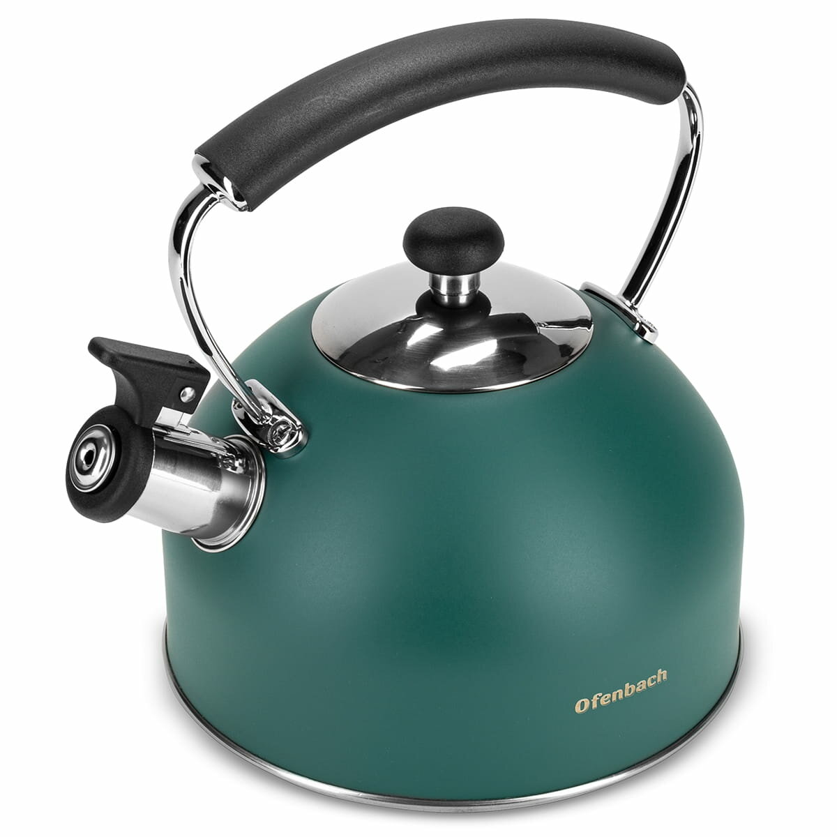 Чайник 2,2 л. из нержавеющей стали со свистком Ofenbach NB 100326 (зеленый)