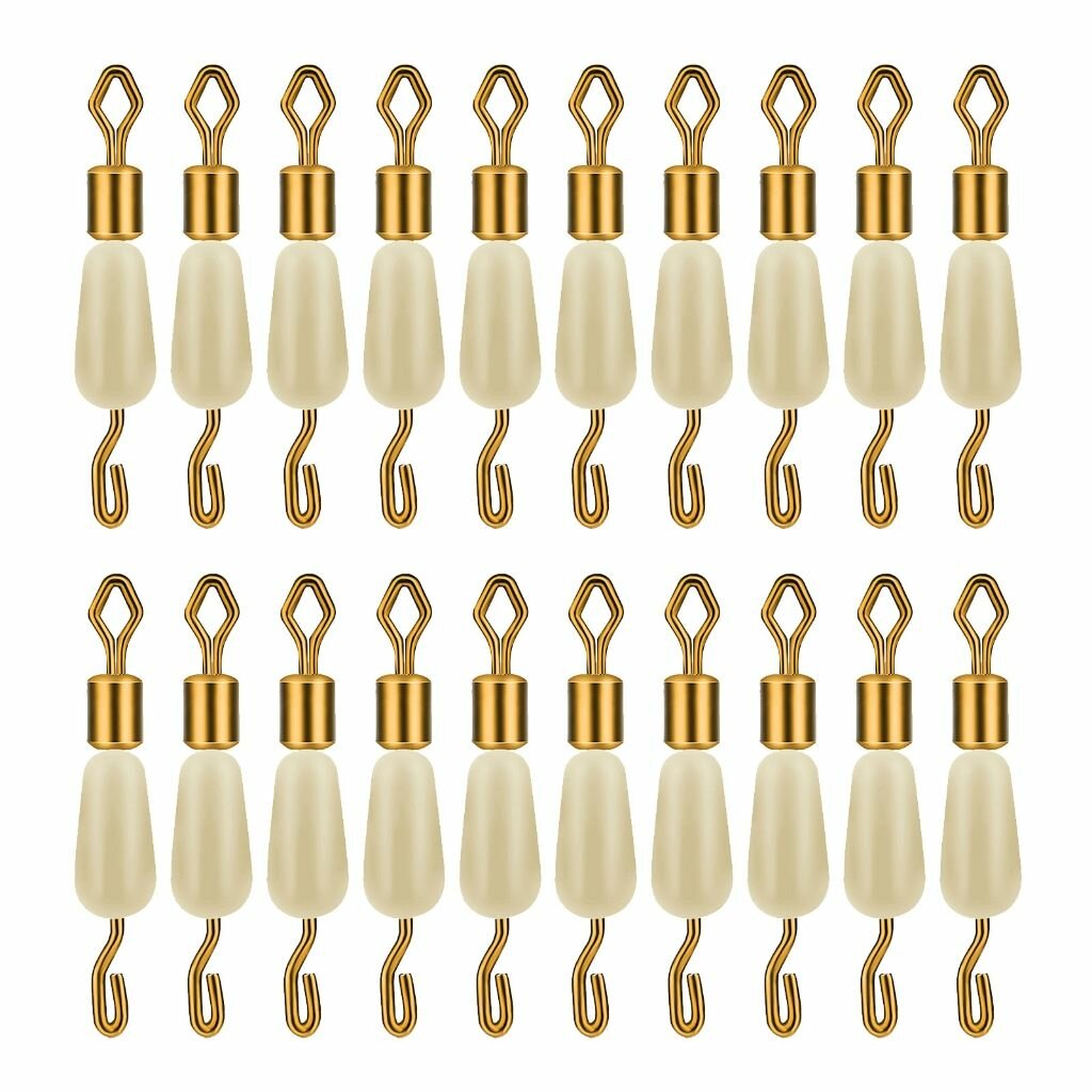 Инструменты для рыбалки, Противозапутывающие силиконовые быстросъемные зажимы для поводков - маленький размер, 20 шт