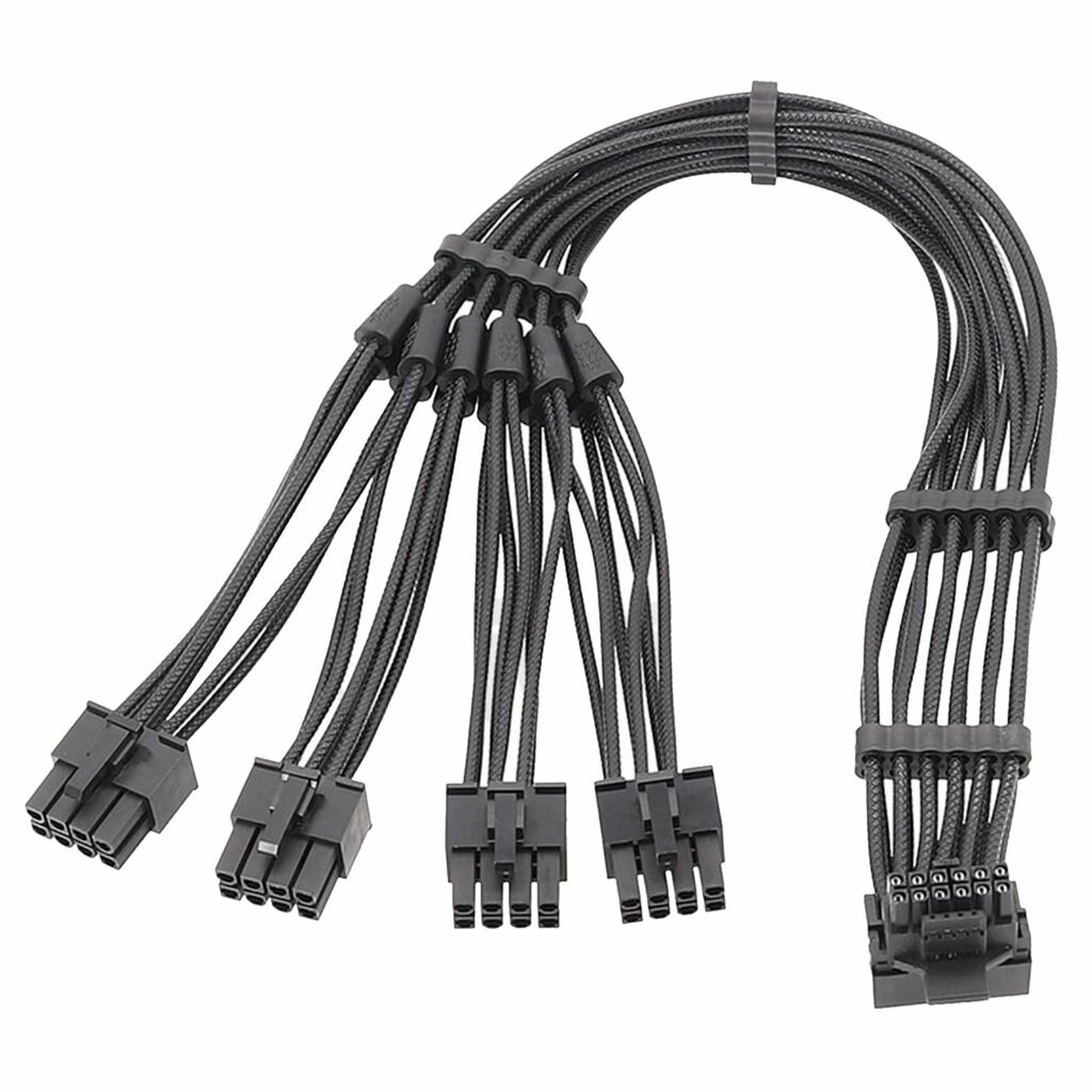 Кабель 16AWG для видеокарт RTX40, 70cm - 4X8PLB