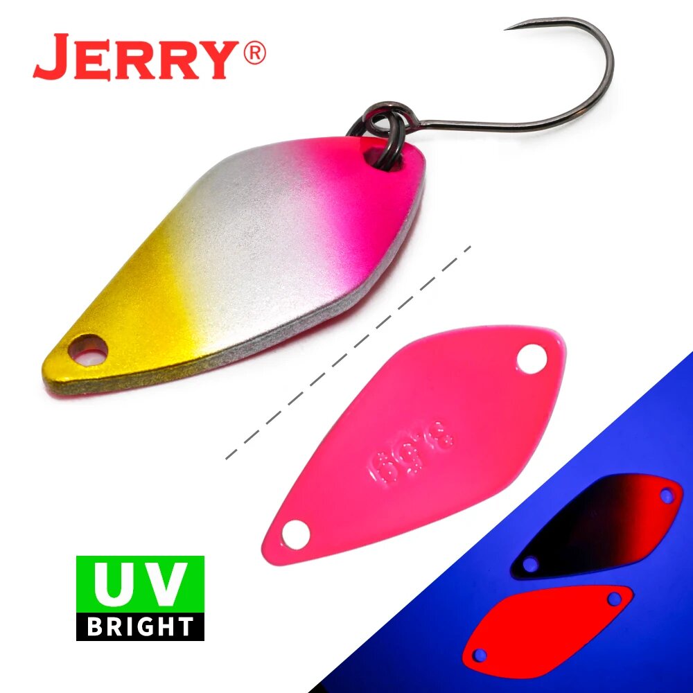 Jerry Aquarius микро блесны для форели 2.5g 3.5g 5g Розовый, 1.9g Brass, T149