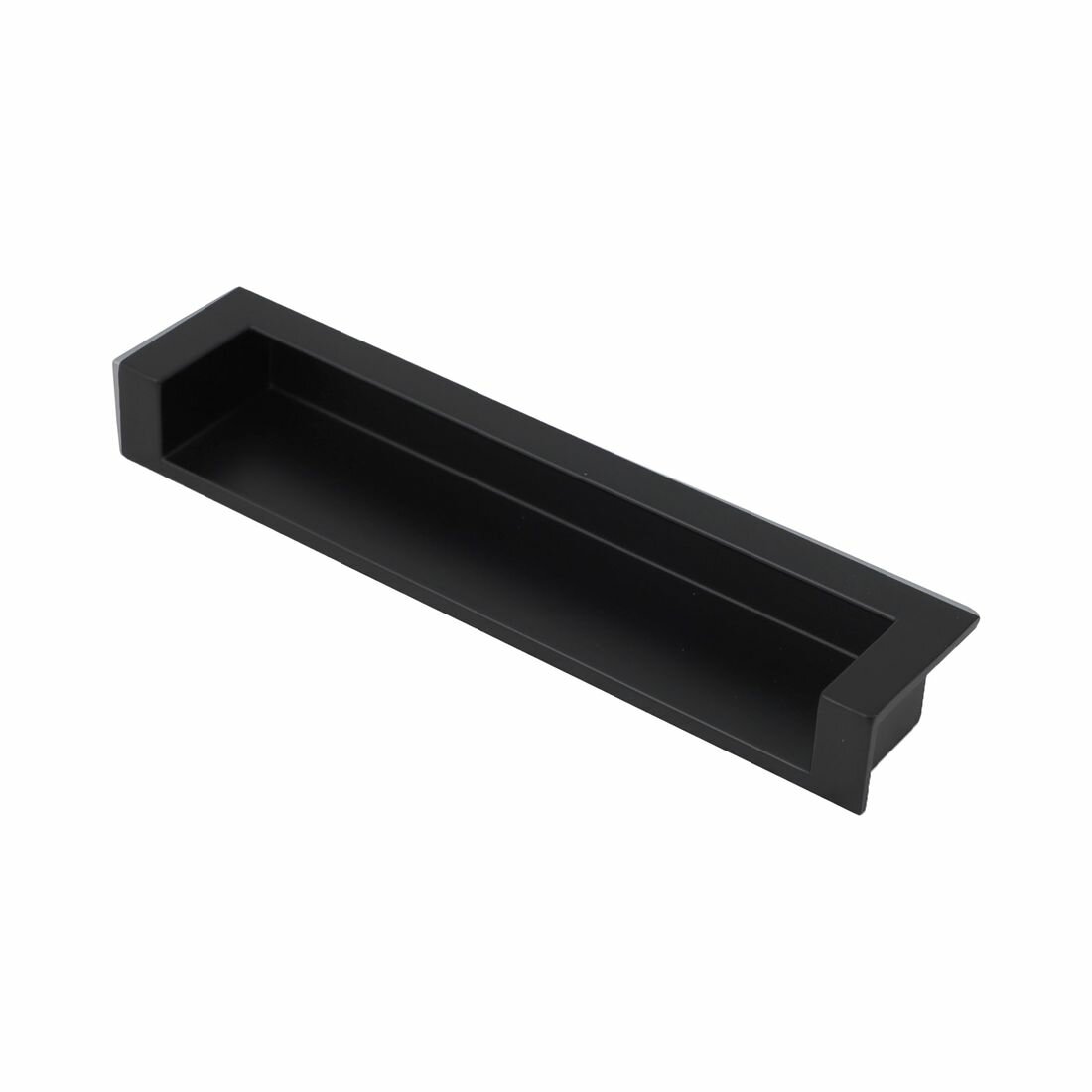 Ручка мебельная врезная металлическая AKS "DN50" 128/138 мм, матовый черный