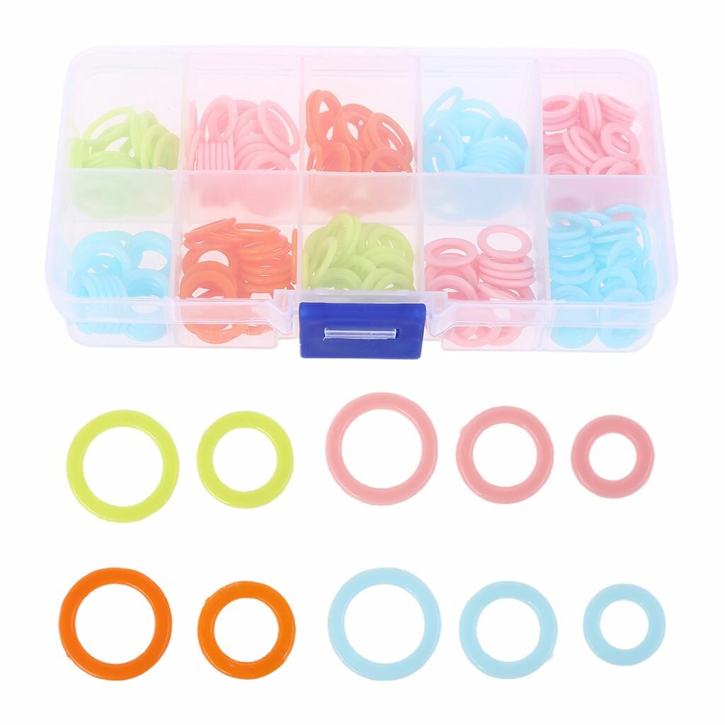 240шт Круглая вязка Вязание Маркировочные круги Кольца маркеры крючком Стежка DIY Инструмент