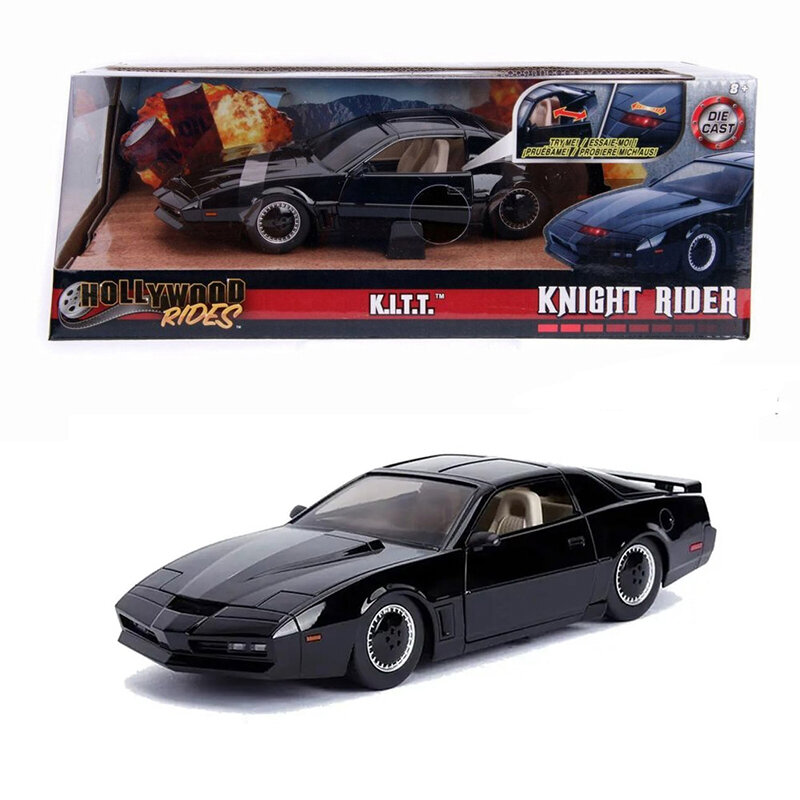 Машинка Jada Toys 1982 Pontiac Firebird Trans Am with lights, Knight Rider K.I.T.T. - 1/24 scale Die cast Model Toy Car