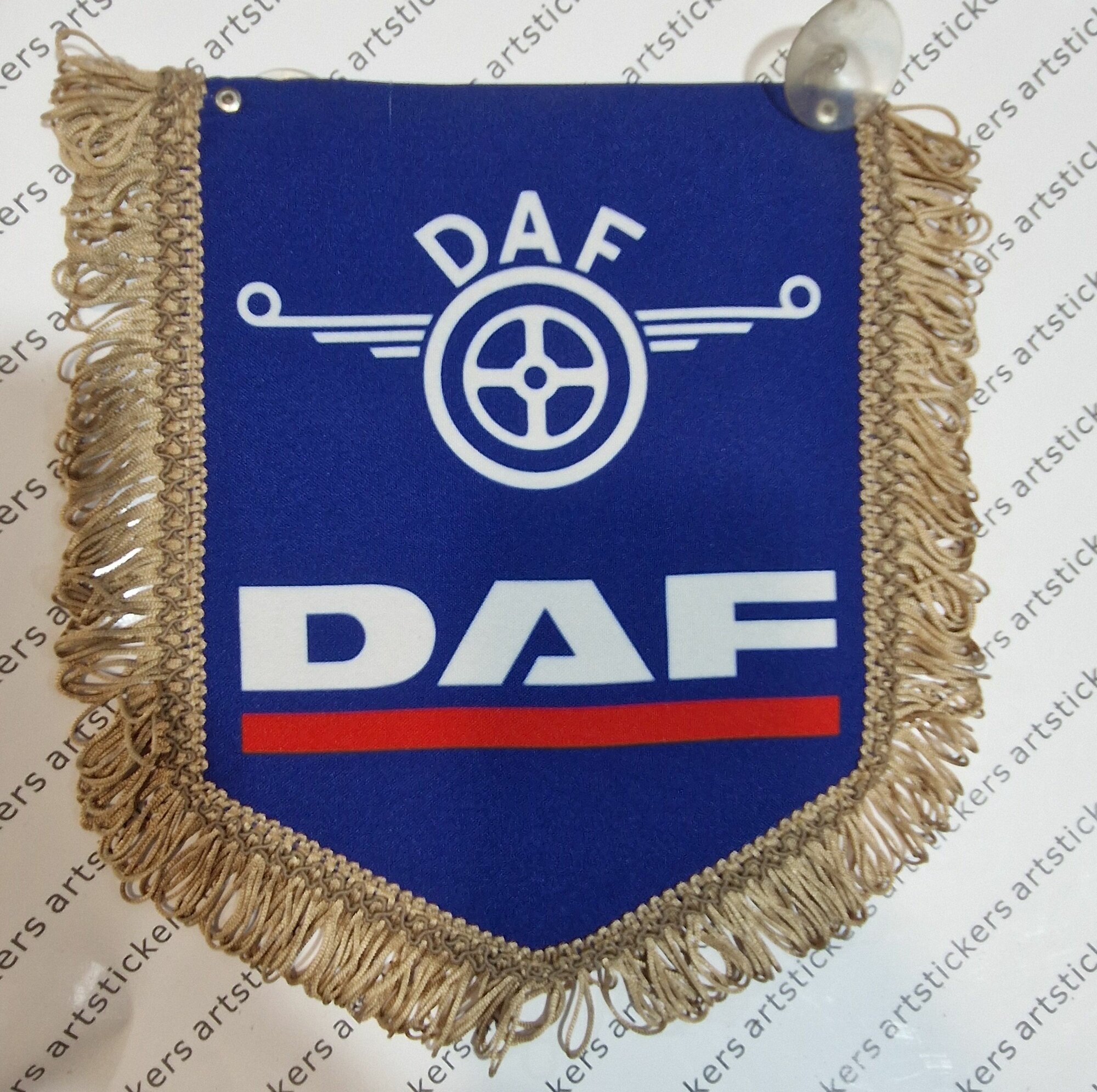 Вымпел DAF, 20х25см, двусторонний на присоске, ткань, аксессуар для авто