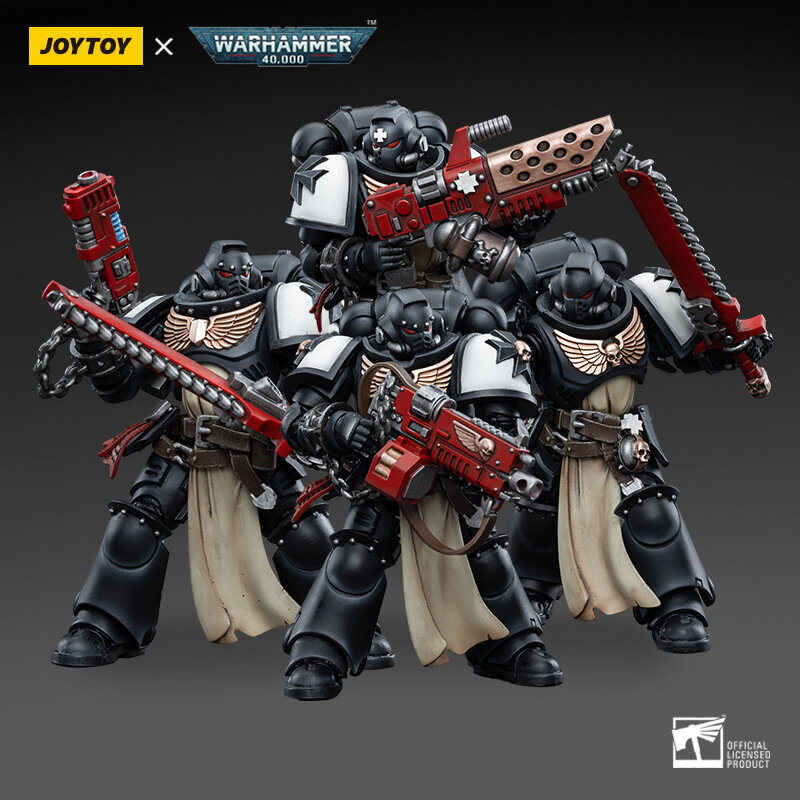 JOYTOY Dark Source Karga Black Temple Marshal Emperor Sword Brother Warhammer 40K Movable Man Model Play Black Templar Original Cast Crusader Squad 4