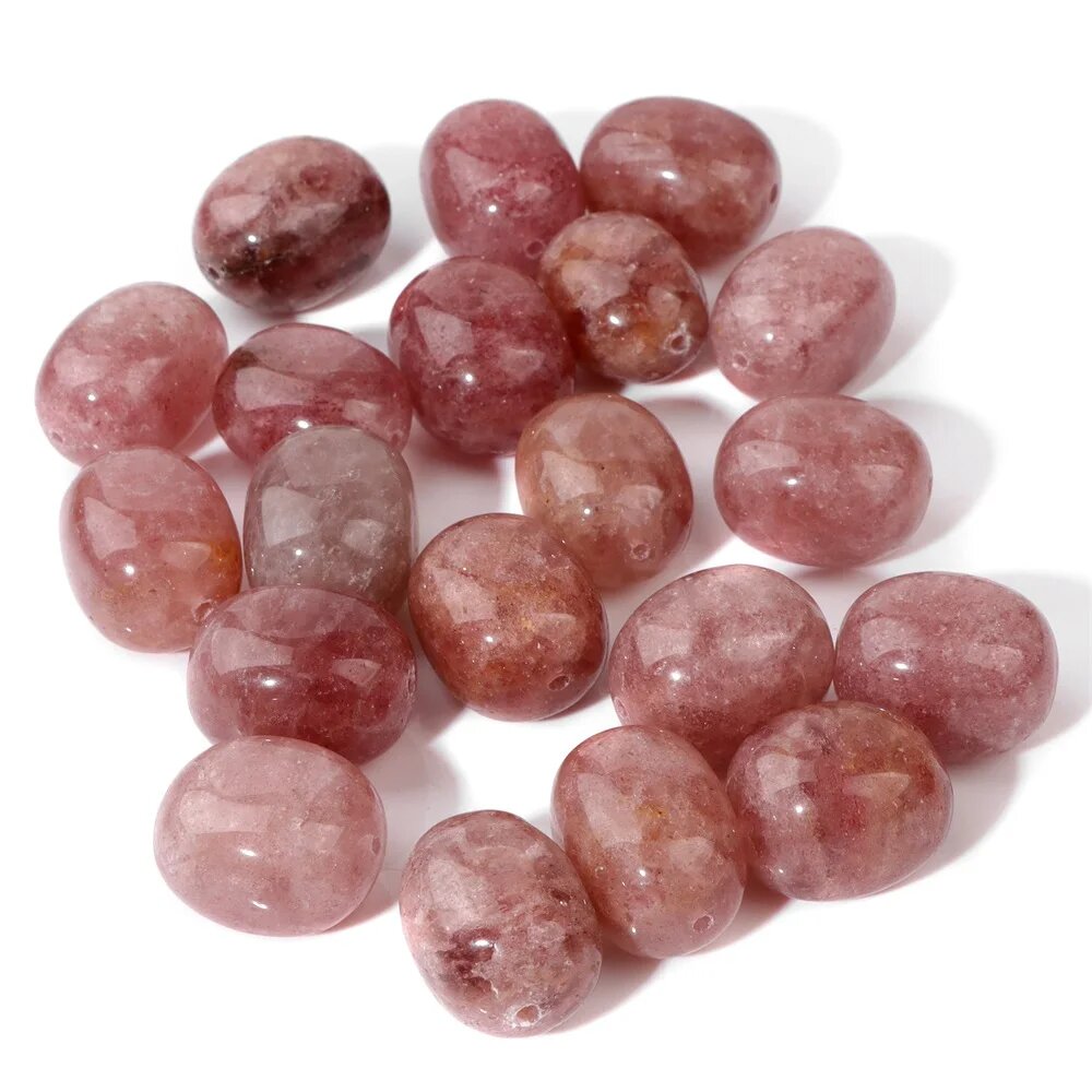 Кварцевые бусины RISYF клубничного цвета 15x20 мм 1 Piece