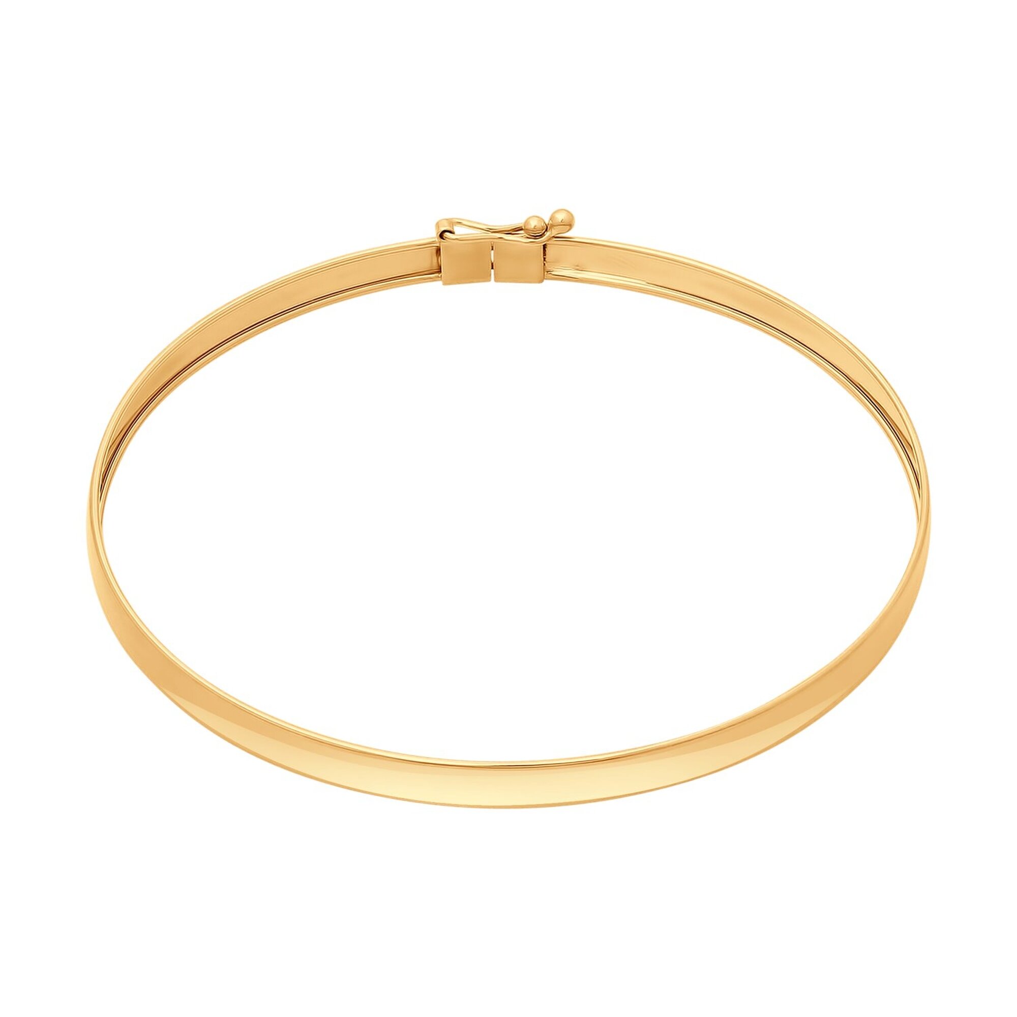 Жесткий браслет, красное золото, 585 проба