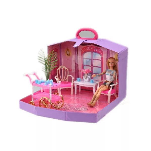 Мебель для кукол ZY424144 Чай для двоих в чемодане