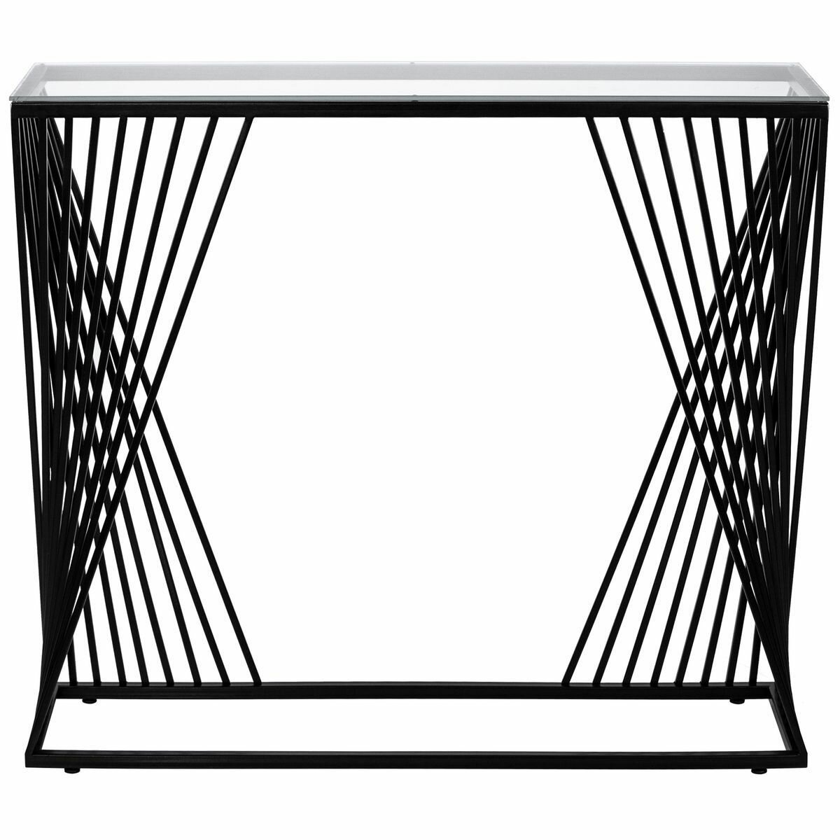 Консольный столик, туалетный столик ROME 990х875х280мм (черный/прозрачное)
