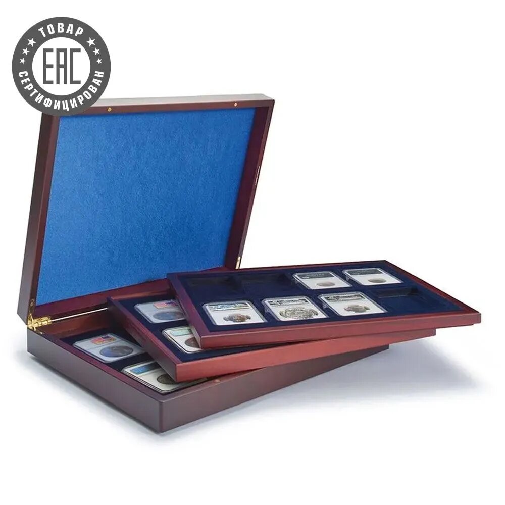 Коробка HMK 3 T 24 USK для наград или монет в слабах. Leuchtturm, #309278