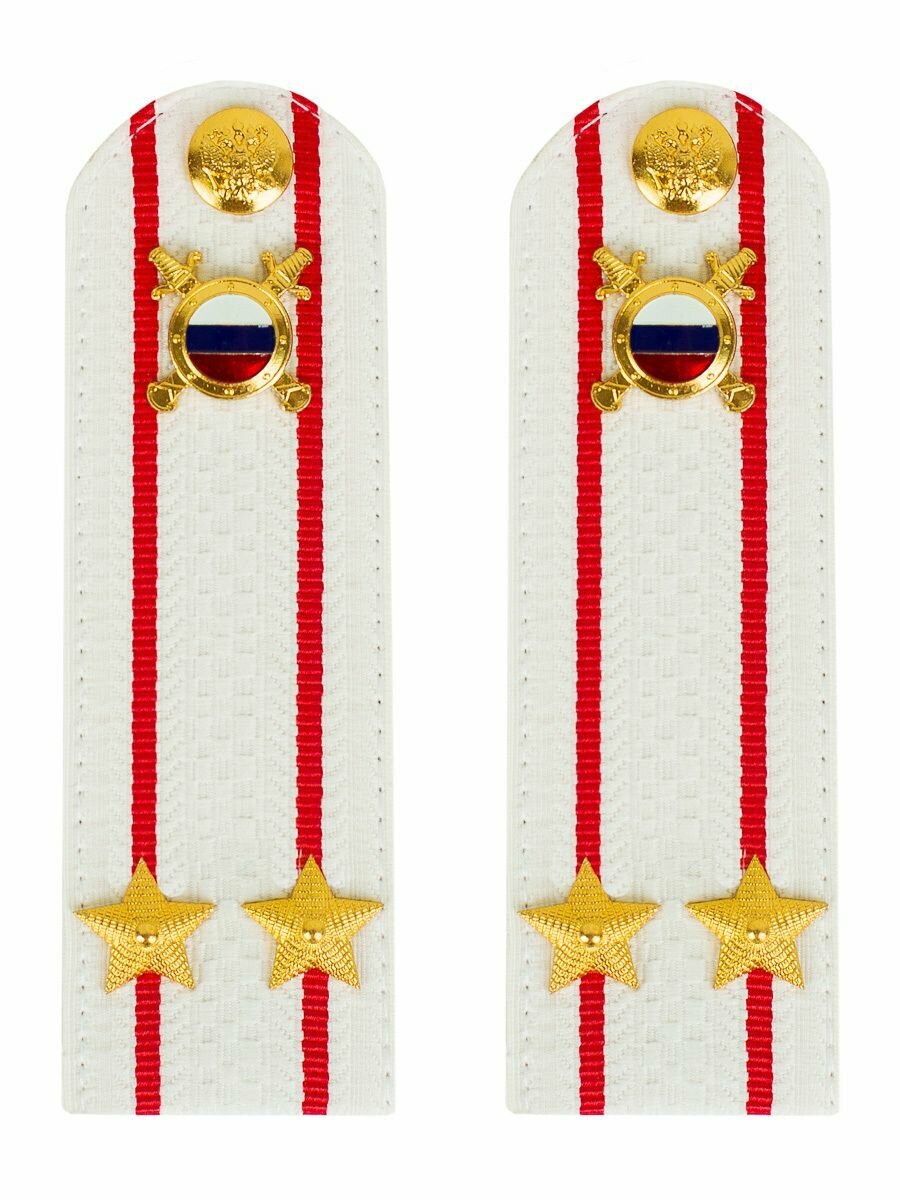 Погоны МВД внутренняя служба на рубашку белые картон звание Подполковник 751797