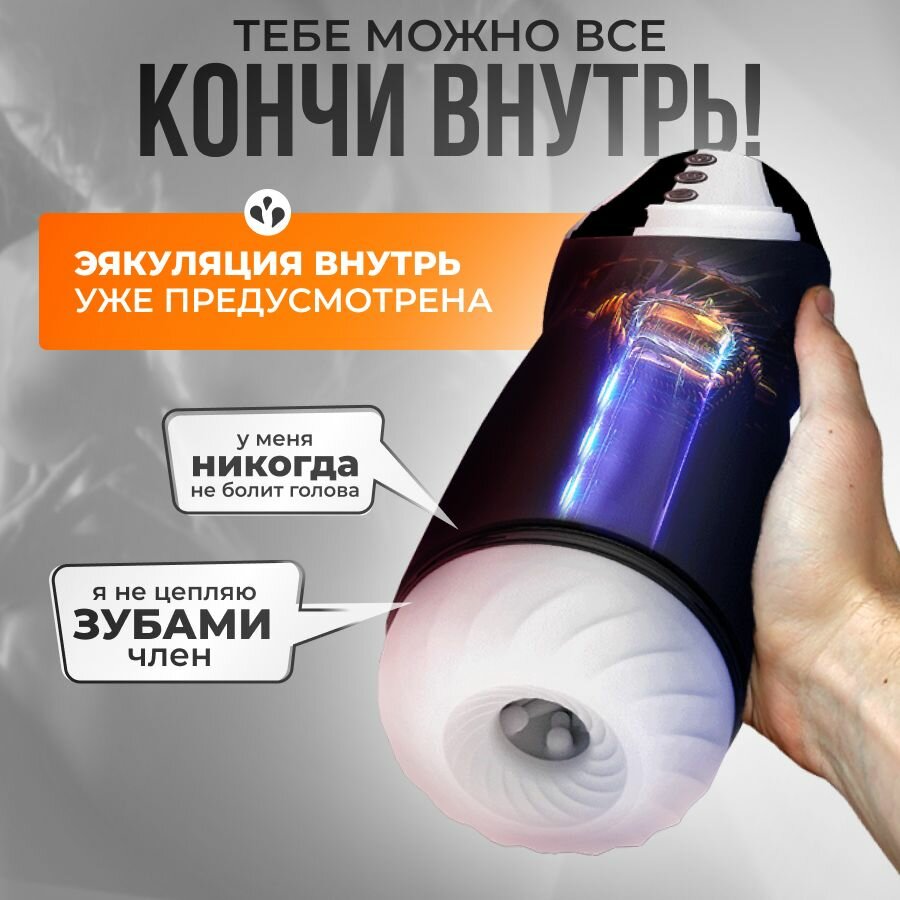 Мастурбатор мужской POSY автоматический, 12 режимов вибраций, с вагиной и ротиком, товары для взрослых и секс игрушки для мужчин, 18+