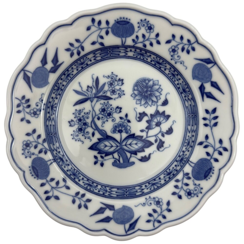 Тарелка "Синий лук", 17 см, хлебная, фарфор, 1939-1964 гг, Hutschenreuther, Германия