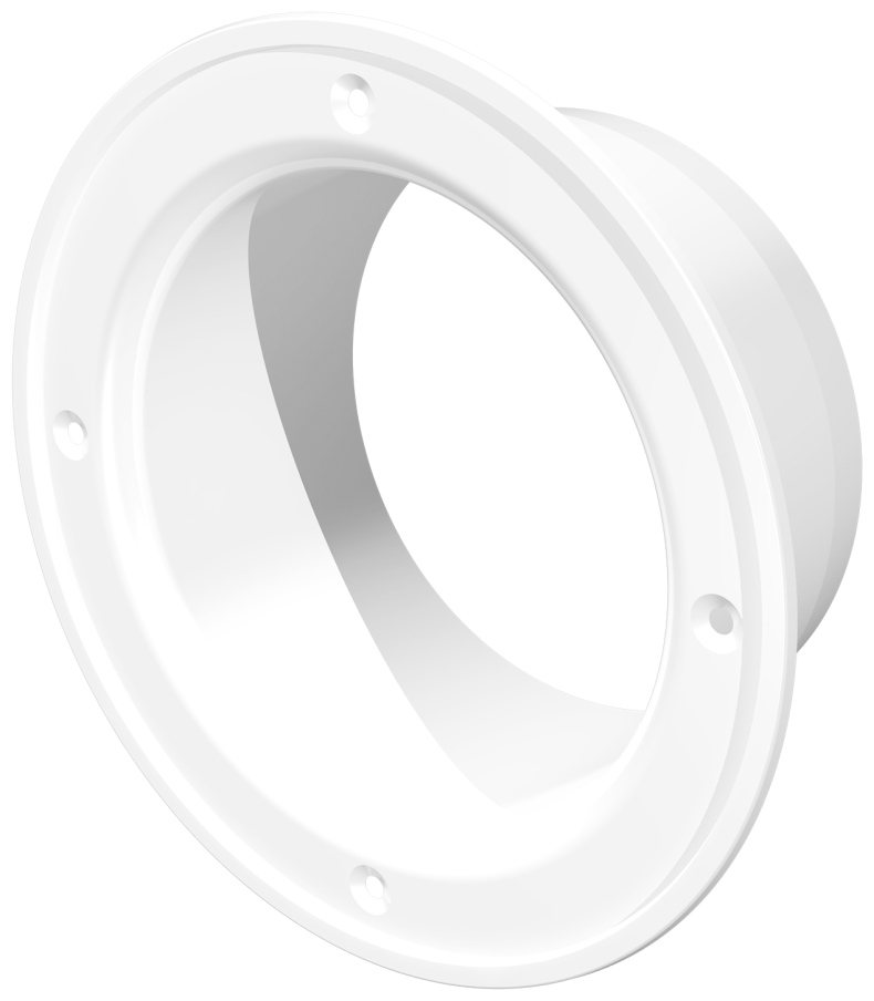 Фланец круглая ERA 10Ф 100 мм, белый, 1 шт.