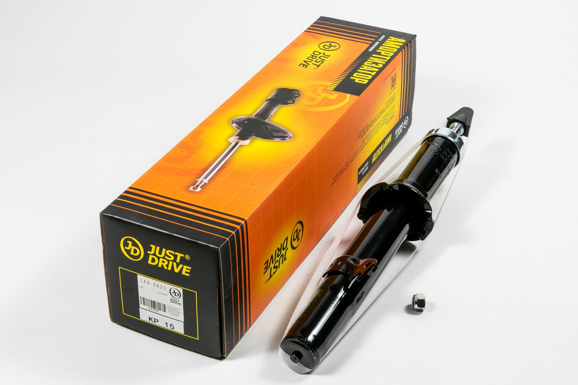 JUST DRIVE Амортизатор газомасляный передний левый для MAZDA 6 Atenza (GG, GY) 2WD,4WD 02- ;