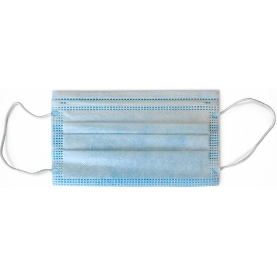 Маска гигиеническая одноразовая Bengbu Han YU Technology 3-х слойная 50 шт, с фиксатором для носа