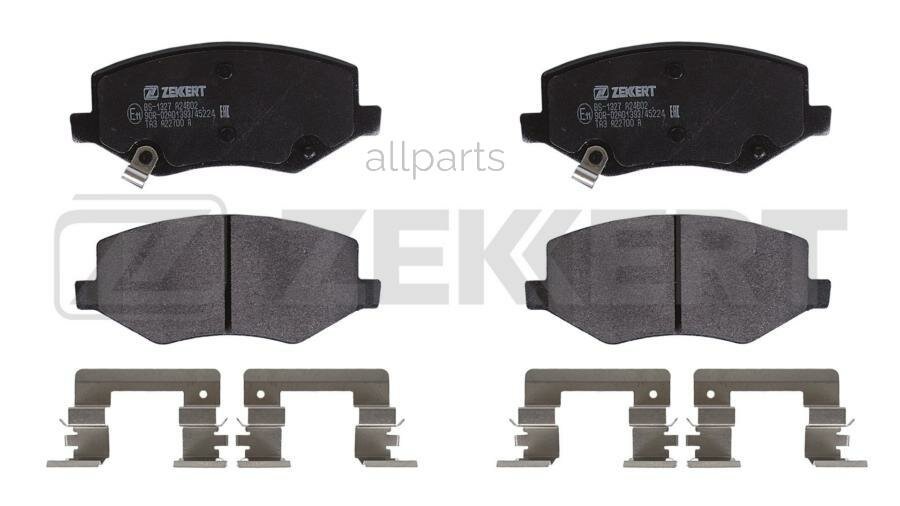 ZEKKERT BS-1327 Колодки тормозные дисковые передние Moskvich 3 (AZLK) 22- Jac JS4 22- S3 16- Refine 14- S2 15-