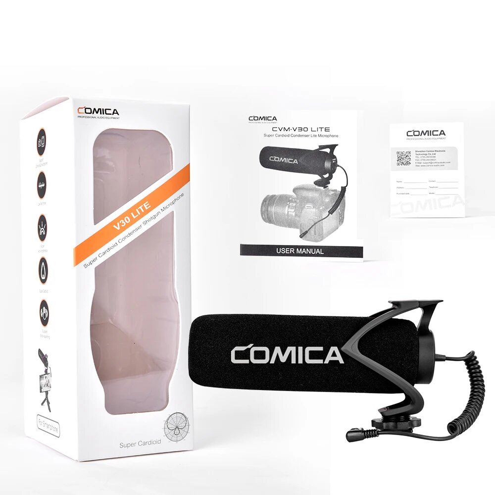 COMICA CVM-V30 LITE Конденсаторный студийный подвесной микрофон Black