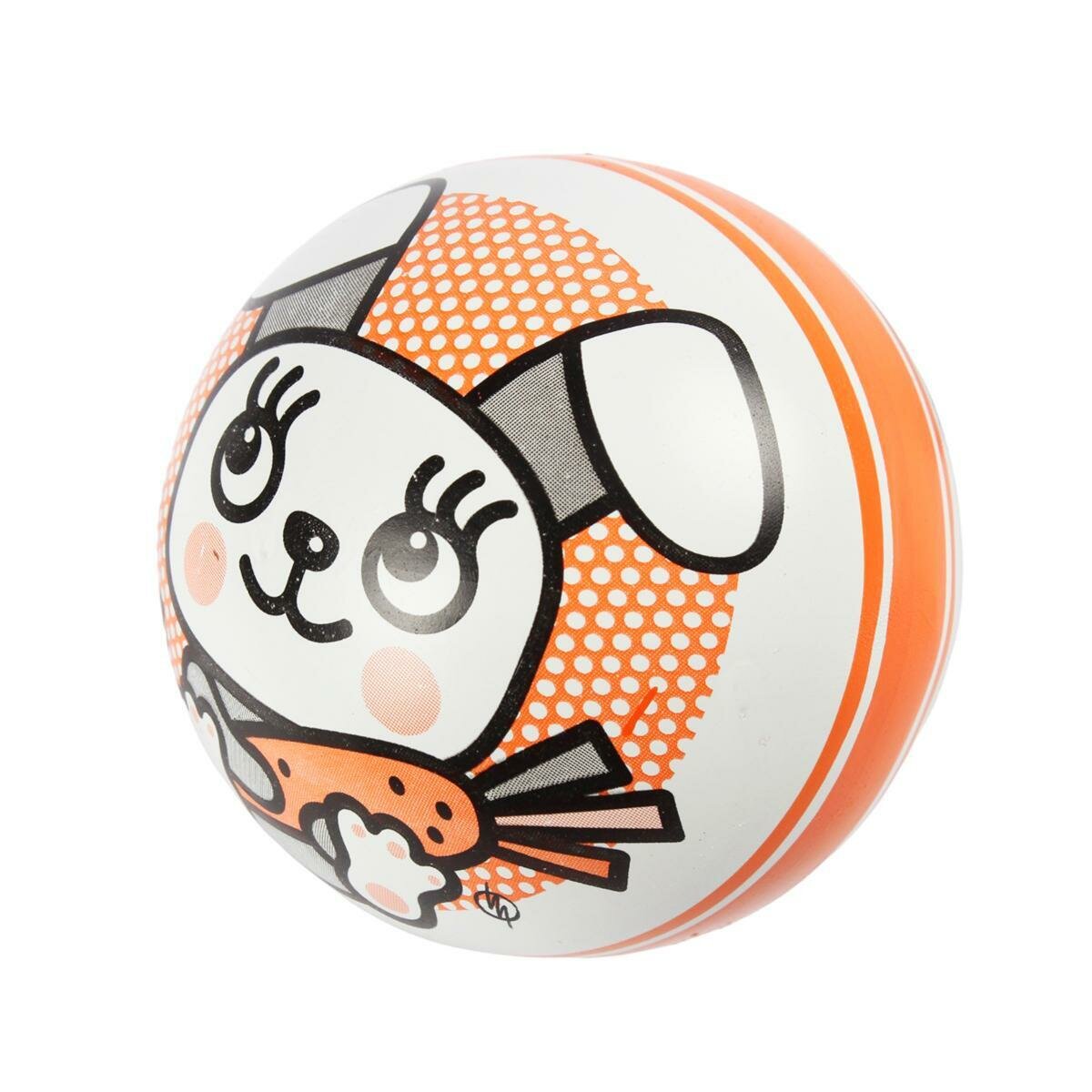 Мяч детский резиновый d=75мм, рисунок в ассортименте, прочный и легкий