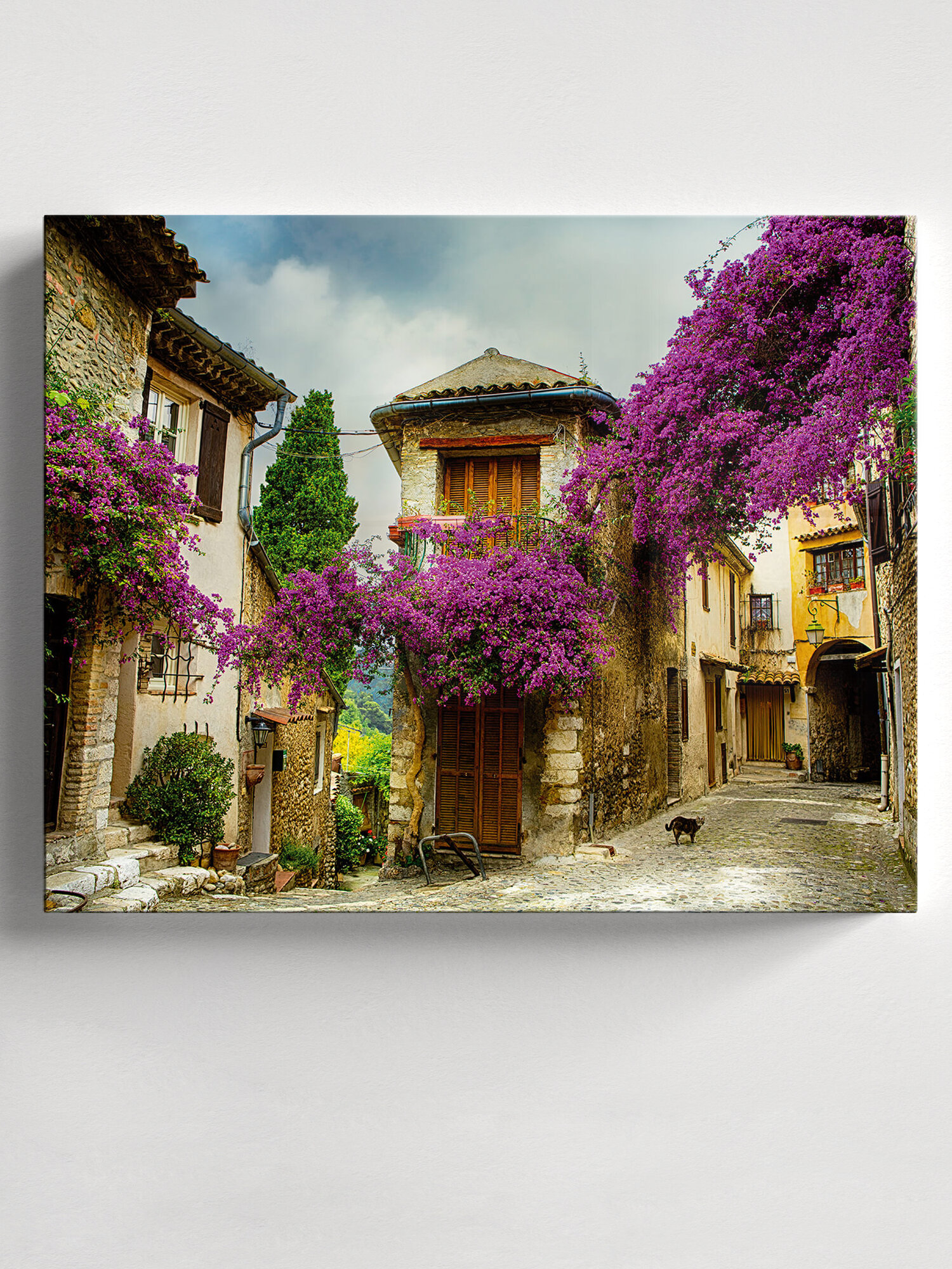 Картина Postermarket "Старый дворик" на стекле, городской пейзаж, 40x50 см