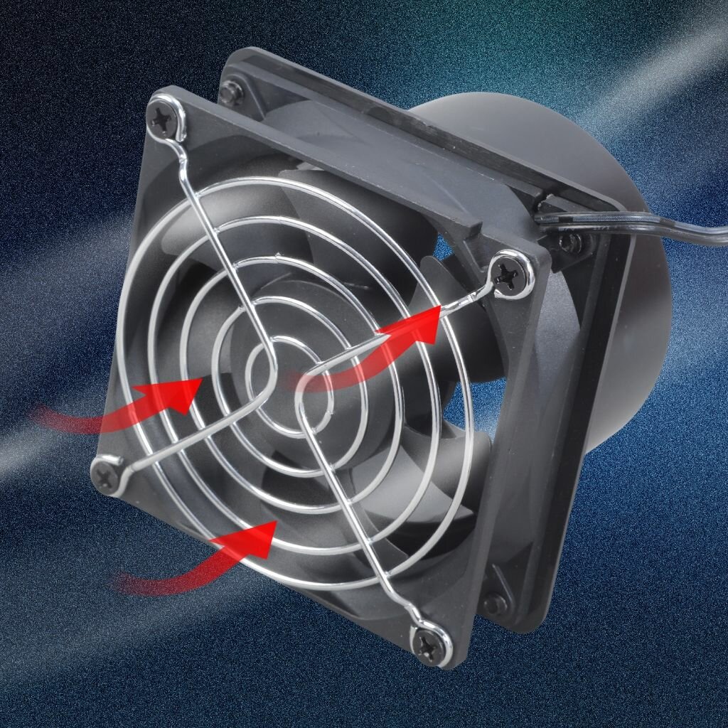 80мм вентилятор 12В 0.33А с двойным шарикоподшипником для теплиц