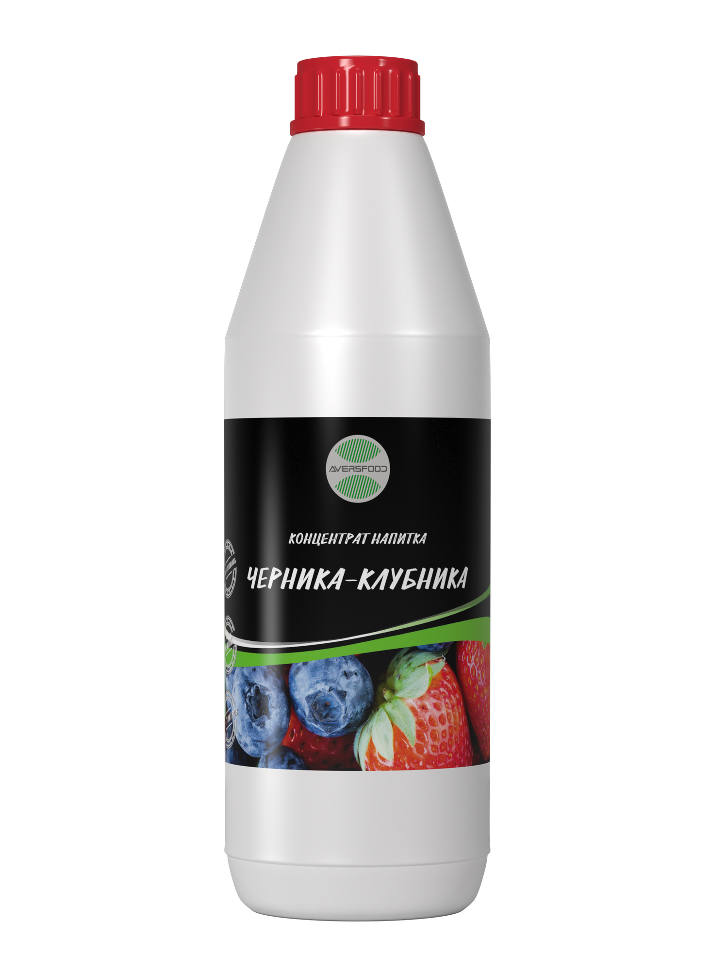 Черника-Клубника концентрат напитка 1кг сироп для кофе, добавка в чай, коктейль, лимонад AVERSFOOD